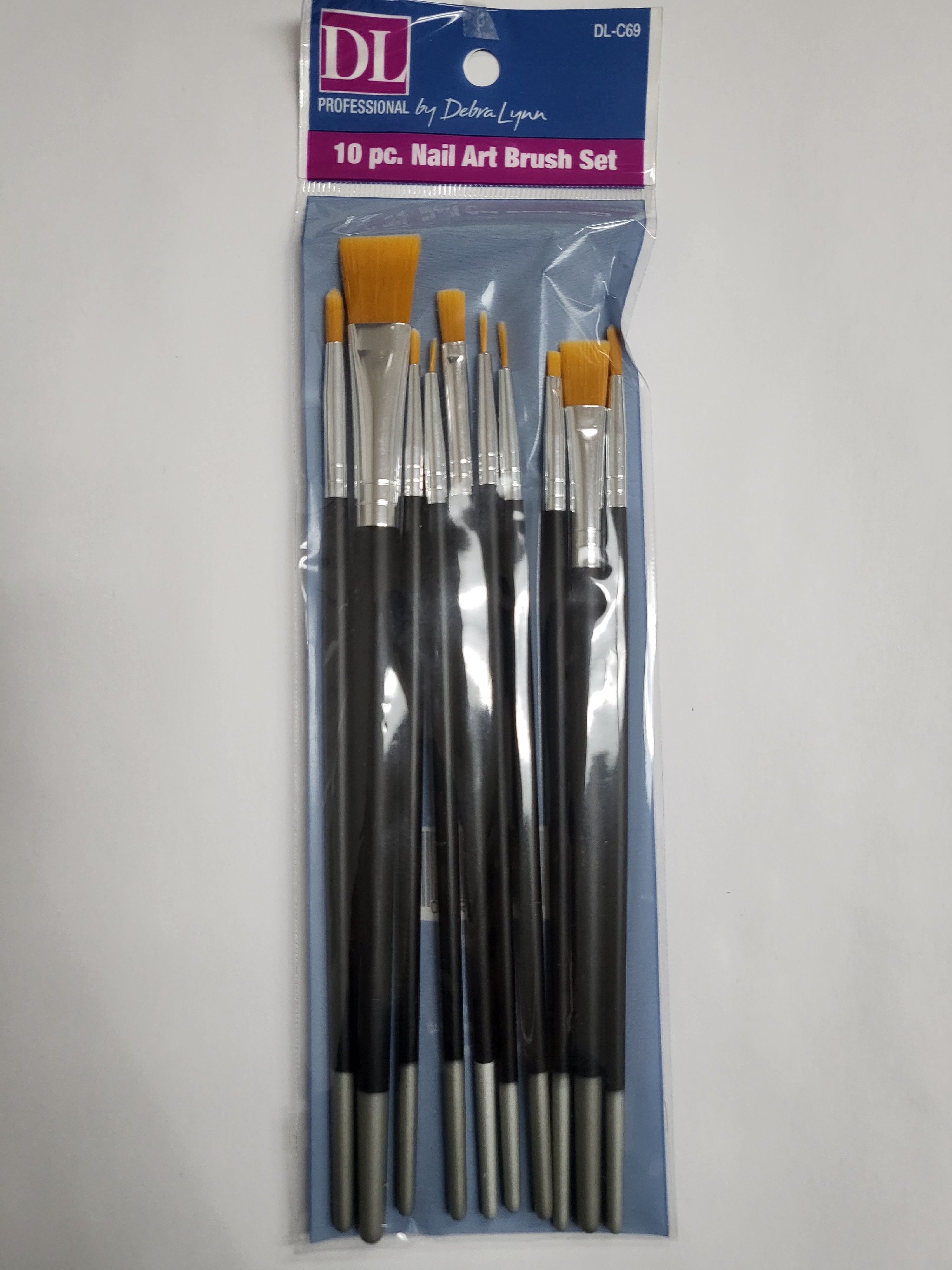 DEBRA LYNN DL-C69 NAIL ART BRUSH SET 10PCS – Pink Beauty Wholesale