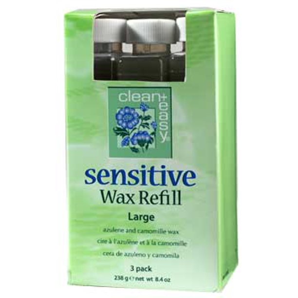 CLEAN & EASY SENSITIVE LARGE WAX REFILL 3/PK – Pink Beauty Wholesale
